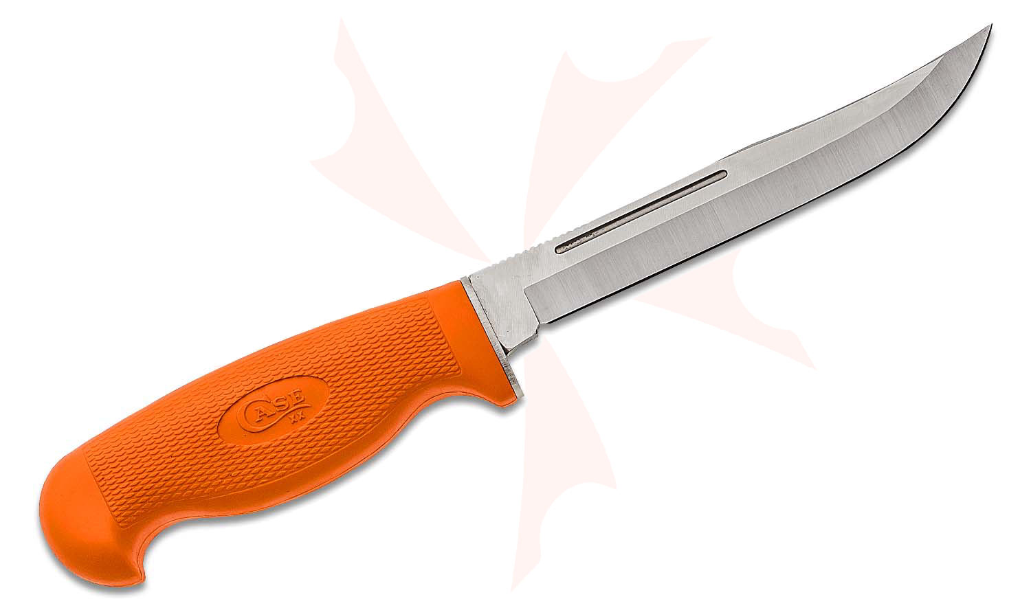 Case Hunter Knife Fixed Blade 5.2" Satin Thin Clip Point, Orange ...