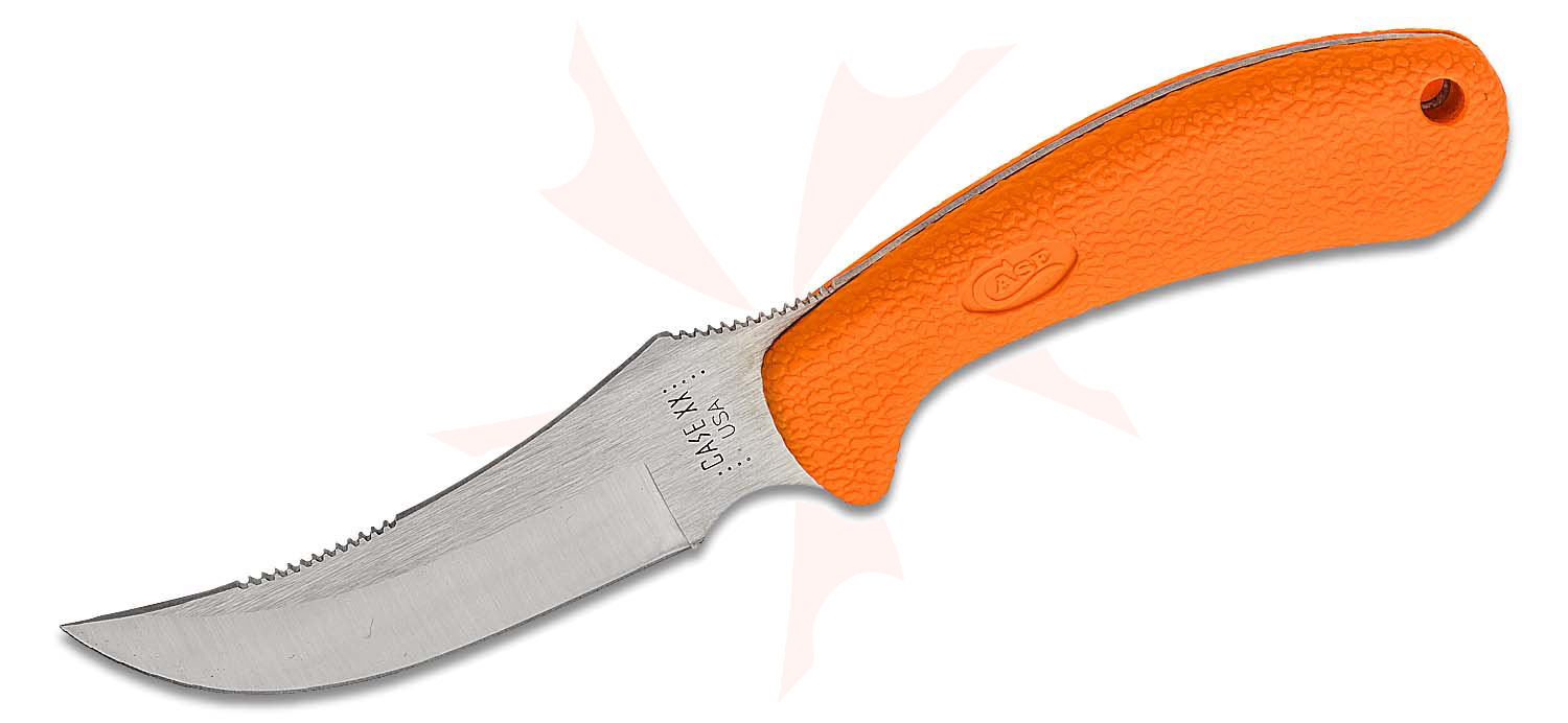 Case Blackie Collins Ridgeback Hunter 4" Upswept Skinner Blade, Orange ...
