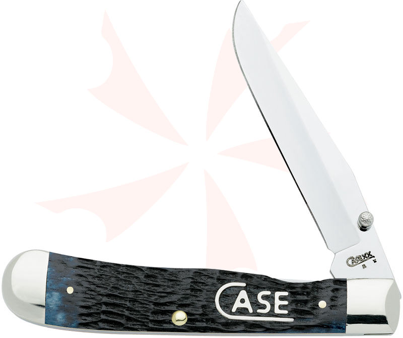 Case "Long Tail C" Mediterranean Blue Bone TrapperLock 4-1/8" Closed ...