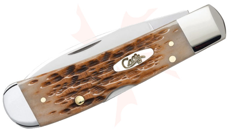 Case Tony Bose Peach Seed Jigged Amber Bone Tribal Lock 4.125" Closed ...