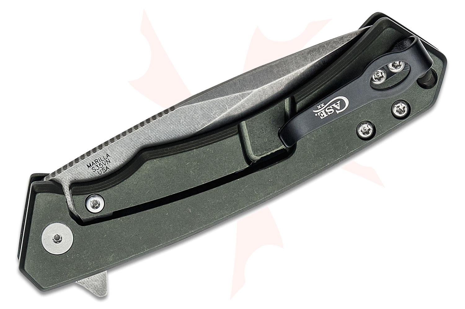 Case Marilla Flipper Knife 3.4" CPM-S35VN Stonewashed Drop Point Blade ...