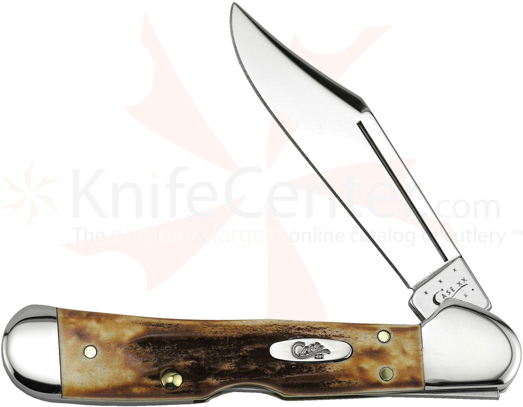 Case Genuine Stag Mini CopperLock 3-5/8" Closed (51749L SS ...