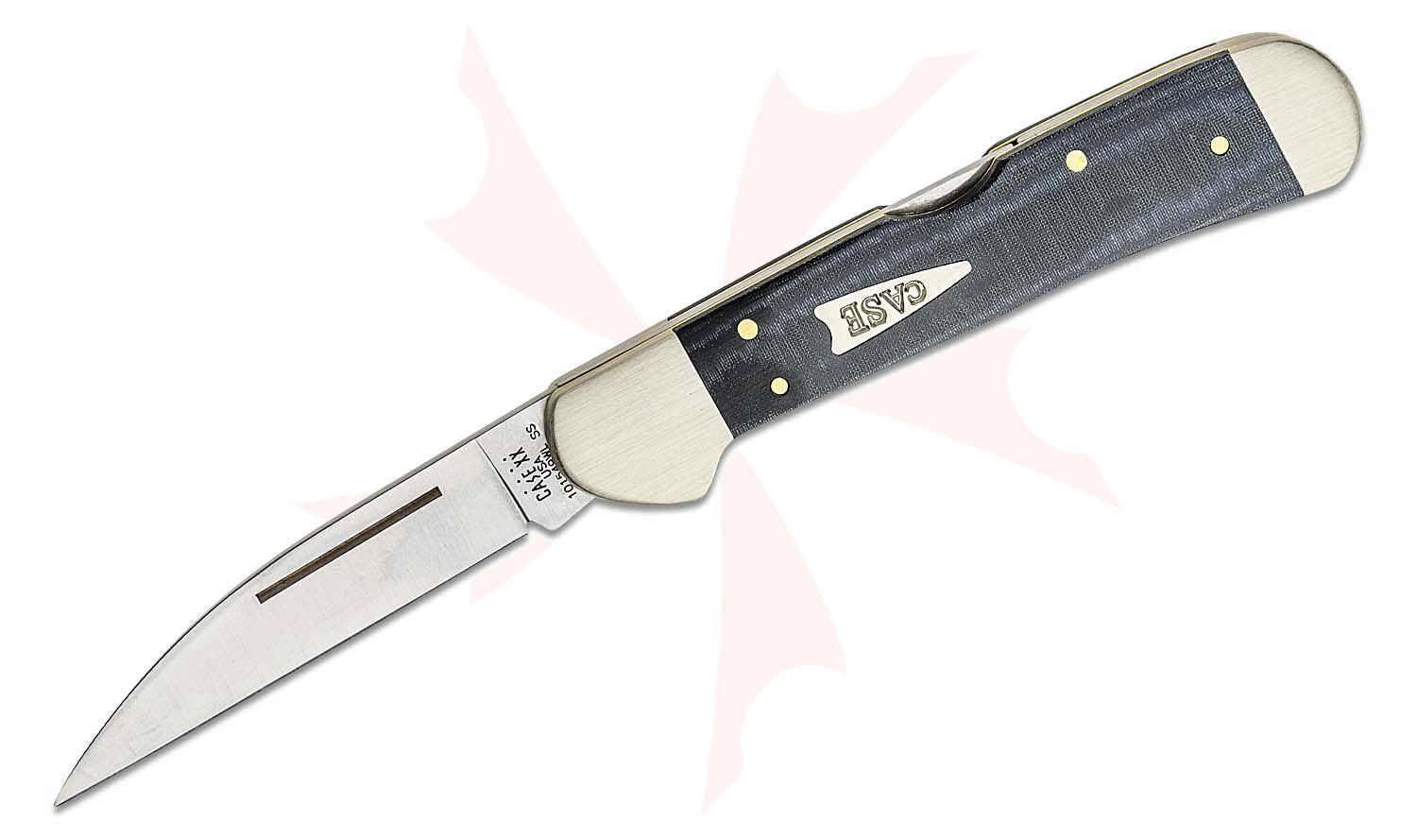 Case Smooth Black Micarta CopperLock 4.25" Closed (101549WL SS ...