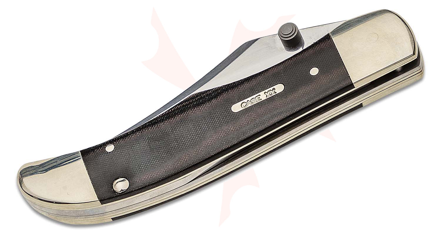 Case Smooth Red and Black Micarta Kickstart Assisted Mid-Folding Hunter ...