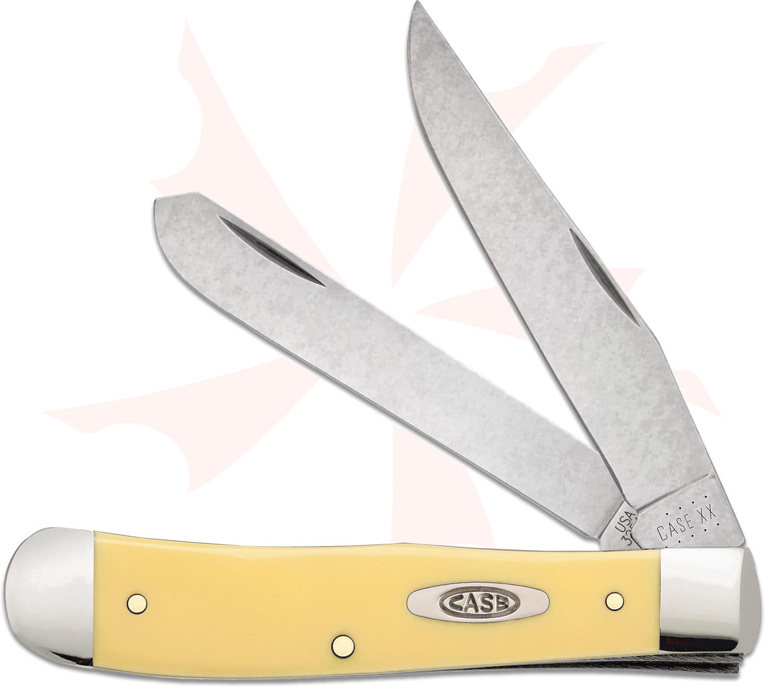 Case Yellow Synthetic Trapper with Clip 4.13" Closed (3254C CS ...