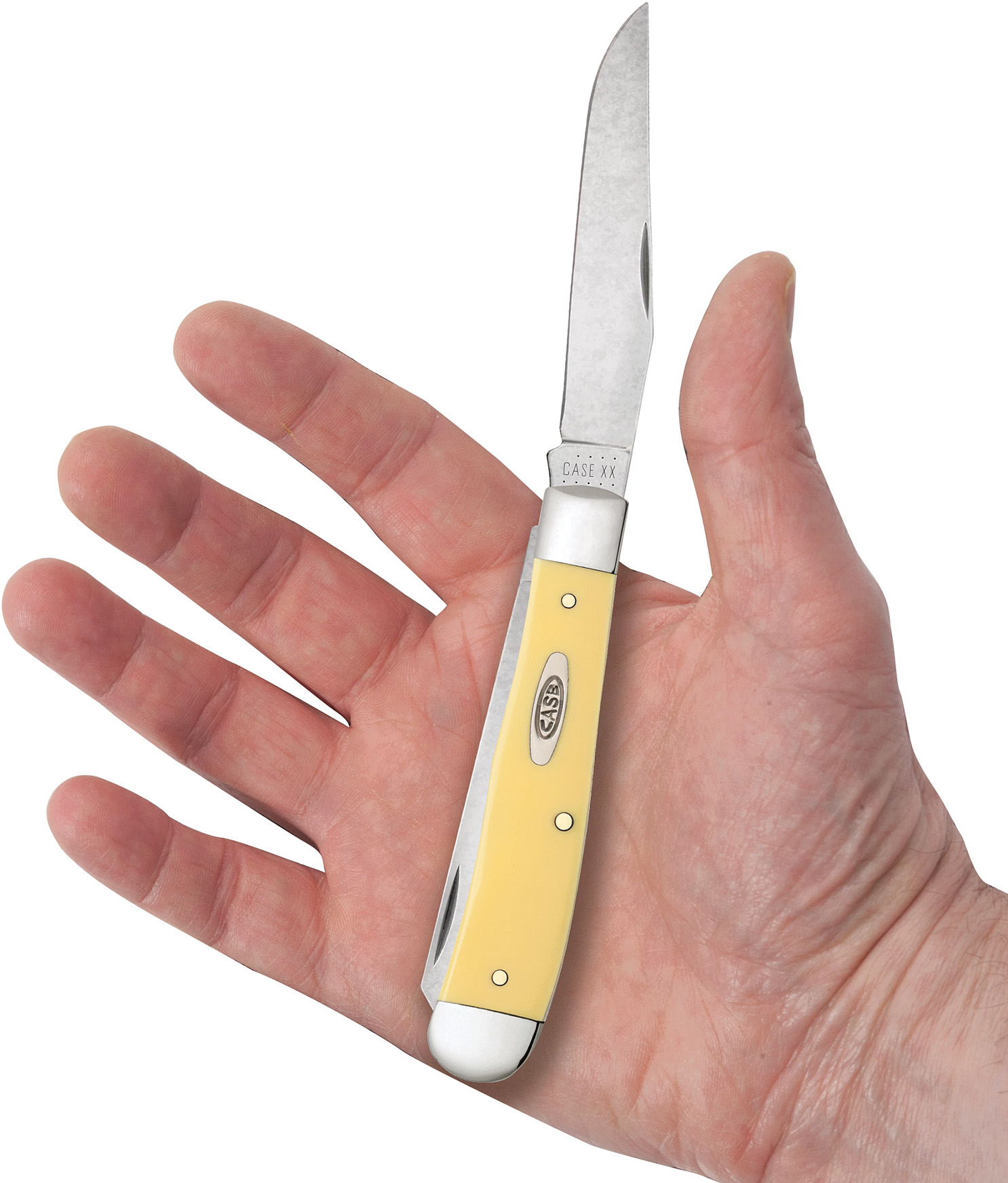 Case Yellow Synthetic Trapper with Clip 4.13" Closed (3254C CS ...