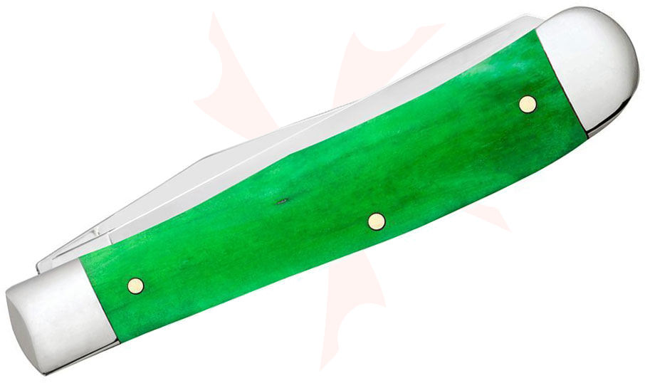 Case Smooth Brilliant Green Bone Trapper Pocket Knife 4.13" Closed ...