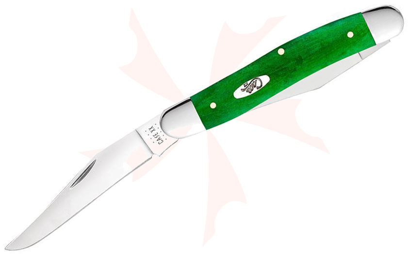 Case Smooth Brilliant Green Bone Muskrat Pocket Knife 3.88" Closed ...