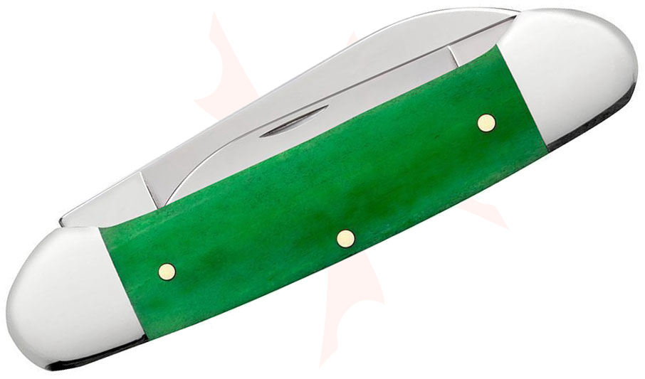 Case Smooth Brilliant Green Bone Canoe Pocket Knife 3.63" Closed (62131 ...