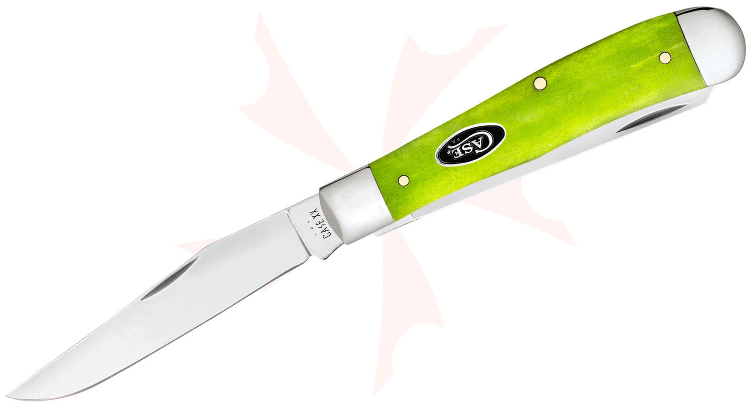 Case Smooth Green Apple Bone Trapper Pocket Knife 4.13" Closed (6254 SS ...