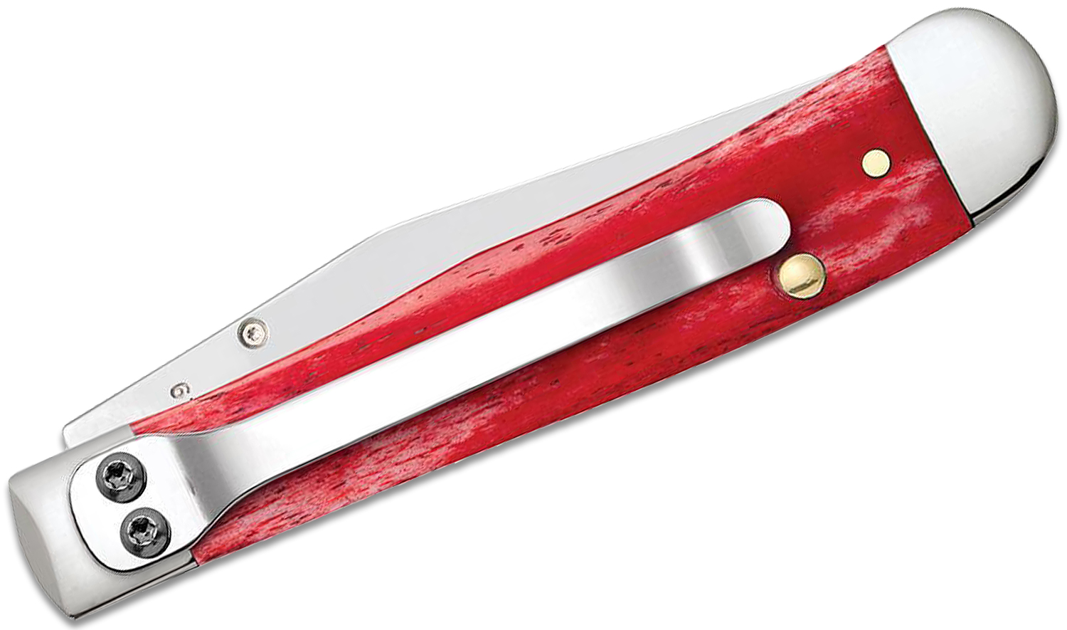 Case Smooth Dark Red Bone Kickstart Assisted TrapperLock 4.13" Closed ...