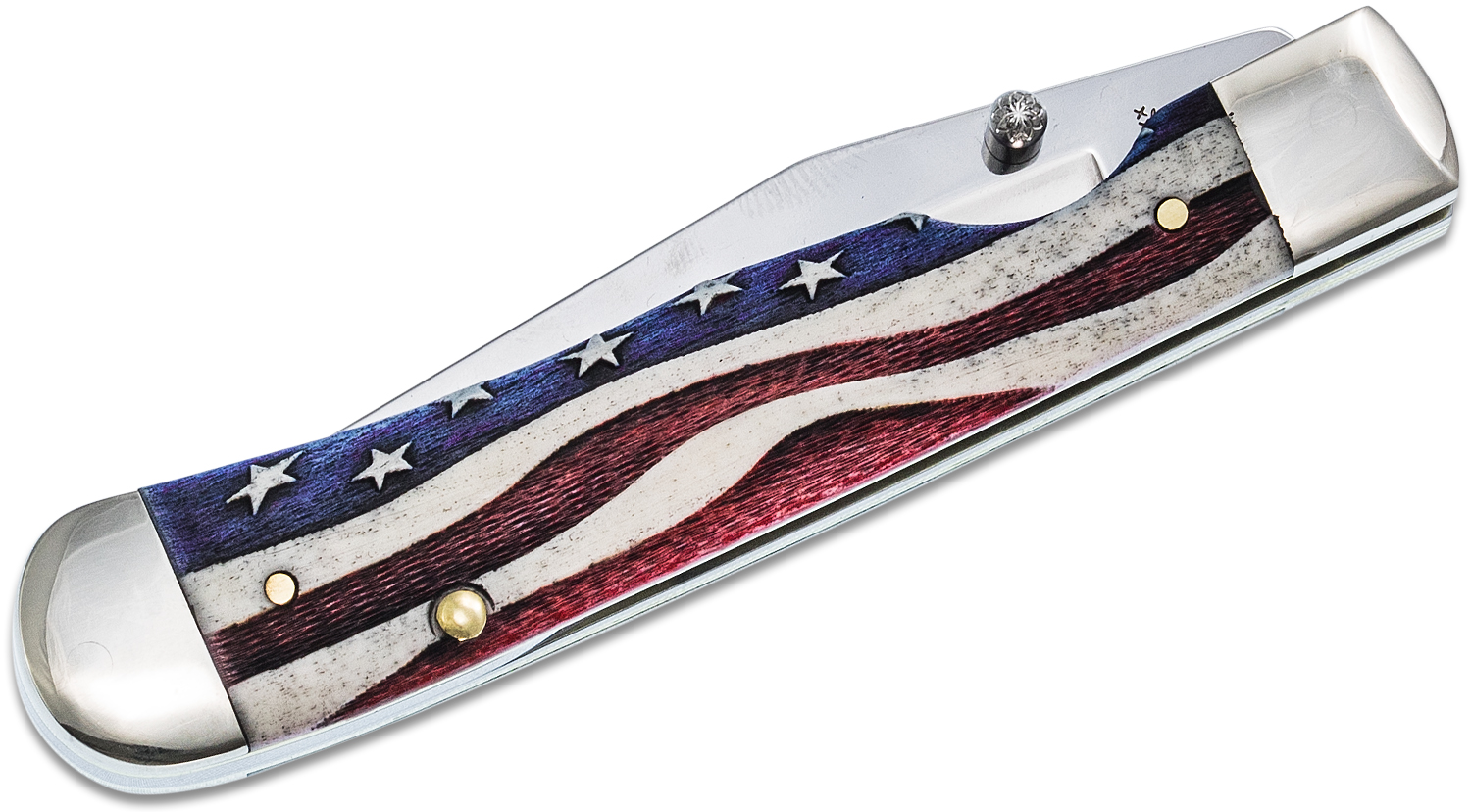 Case Star Spangled Color Wash Bone Kickstart Assisted TrapperLock 4.13 ...