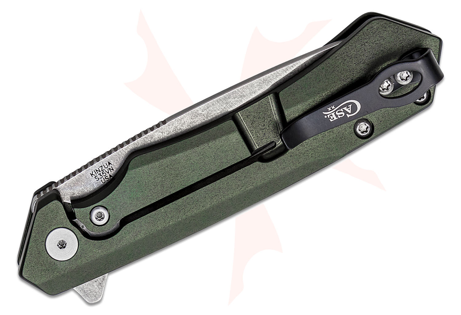Case Kinzua Flipper Knife 3.4" CPM-S35VN Stonewashed Tanto Blade, OD ...