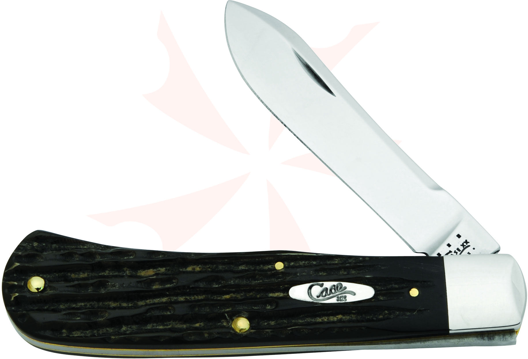 Case Jigged Buffalo Horn Backpocket Knife 4-5/8" Closed (TBBH1546 1∕2 ...