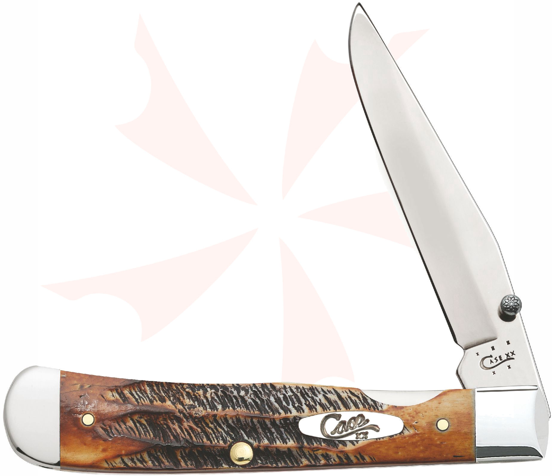 Case 6.5 Burnt Bone Stag TrapperLock 4-1/8" Closed (6.5154L SS ...