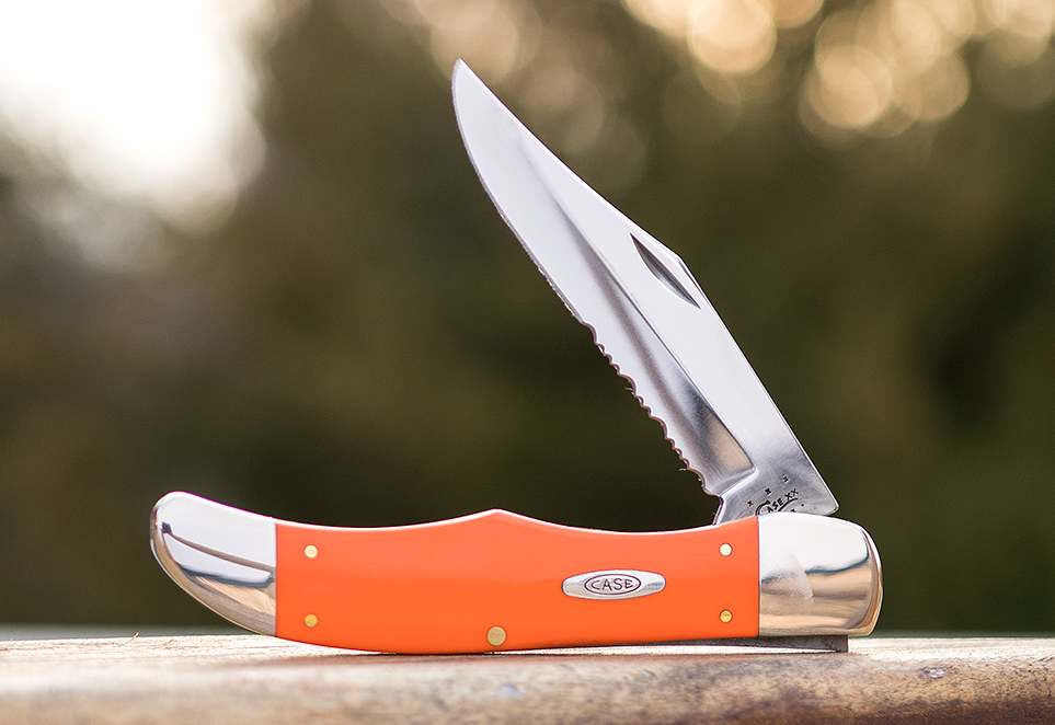 Case Smooth Orange Synthetic Folding Hunter 5-1/4" Closed (4165 SS ...