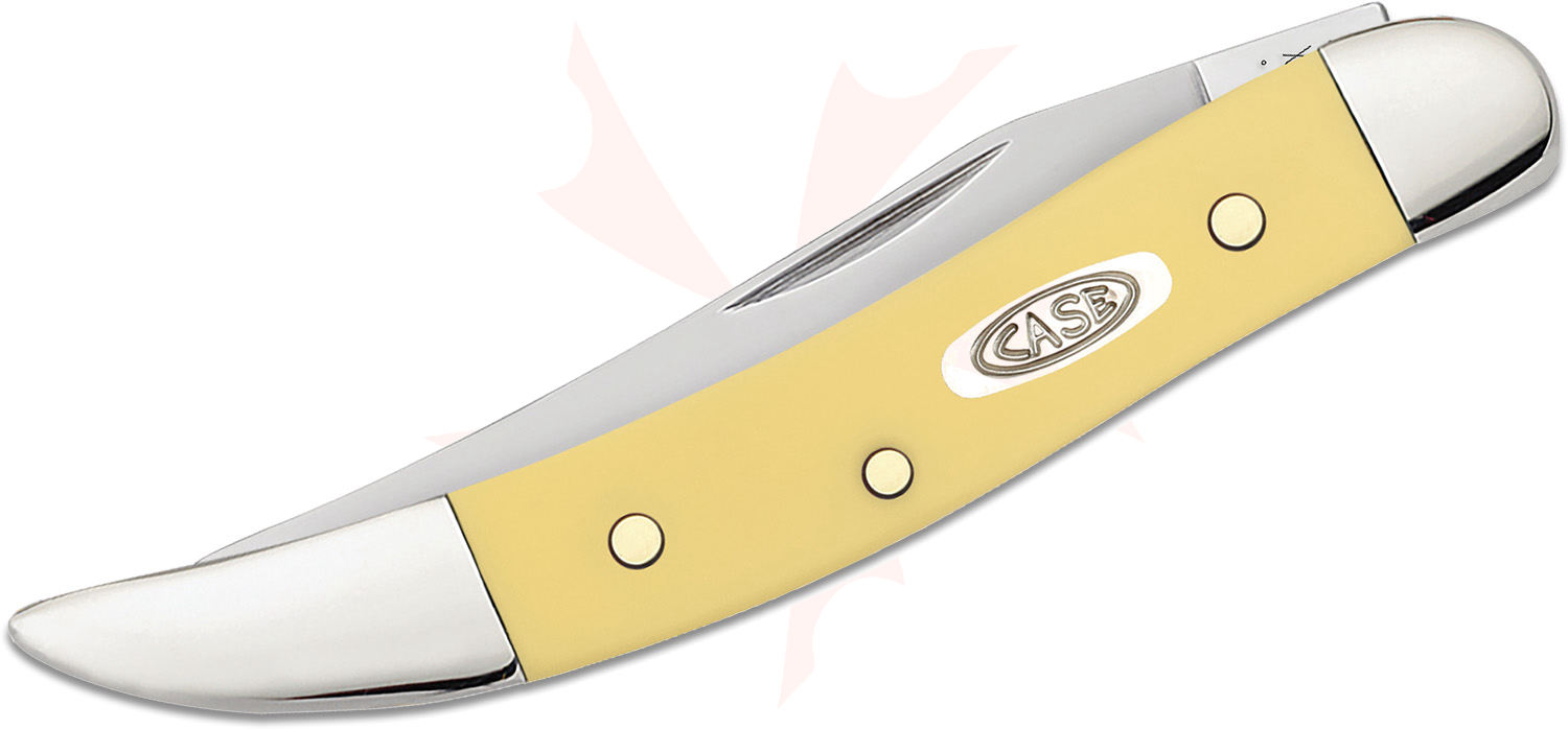 Case Smooth Yellow Synthetic Small Texas Toothpick Pocket Knife 3 ...