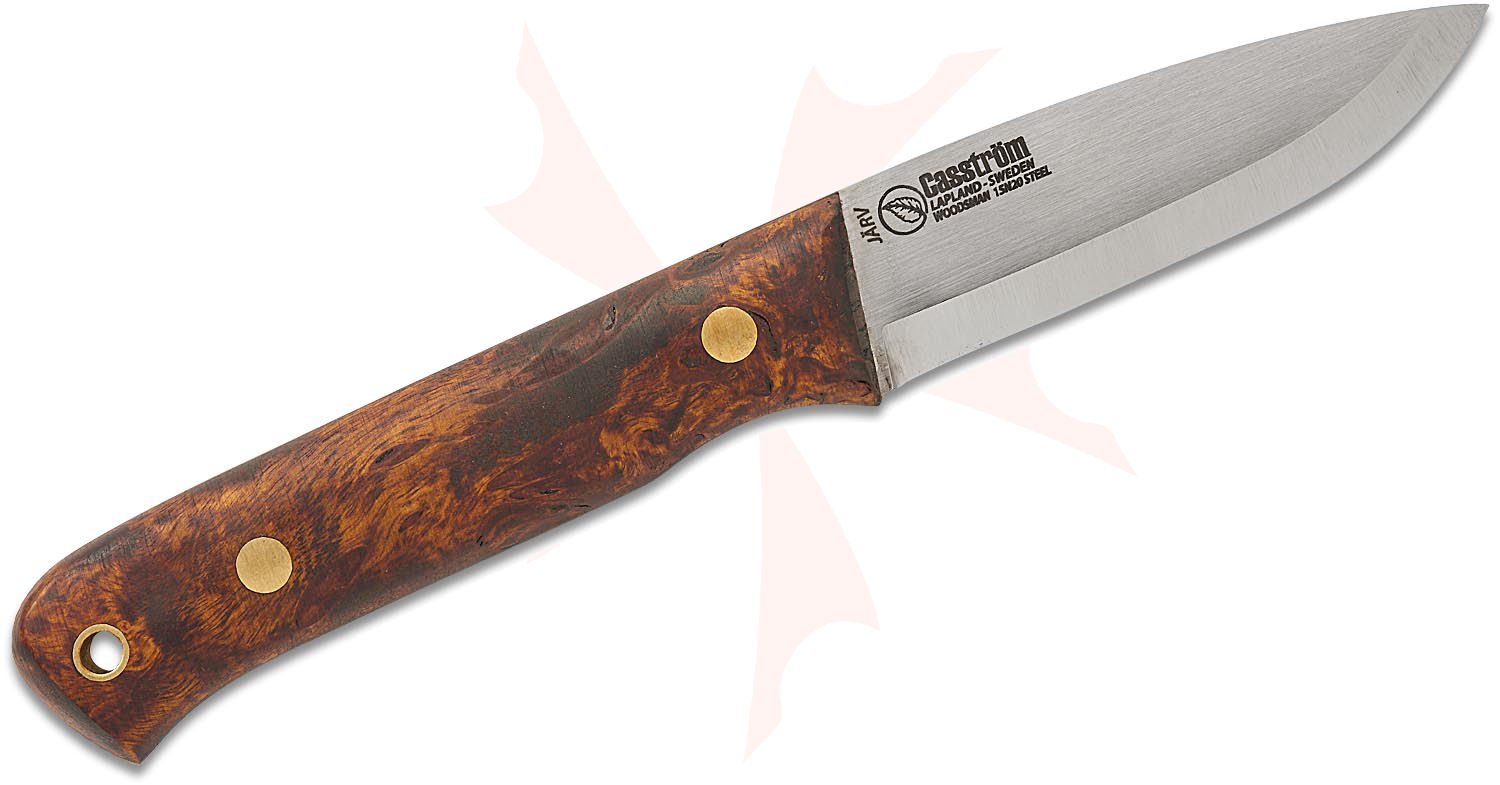 Casstrom Sweden Woodsman Jarv Fixed Blade Knife 3.38" 15N20 Scandi ...