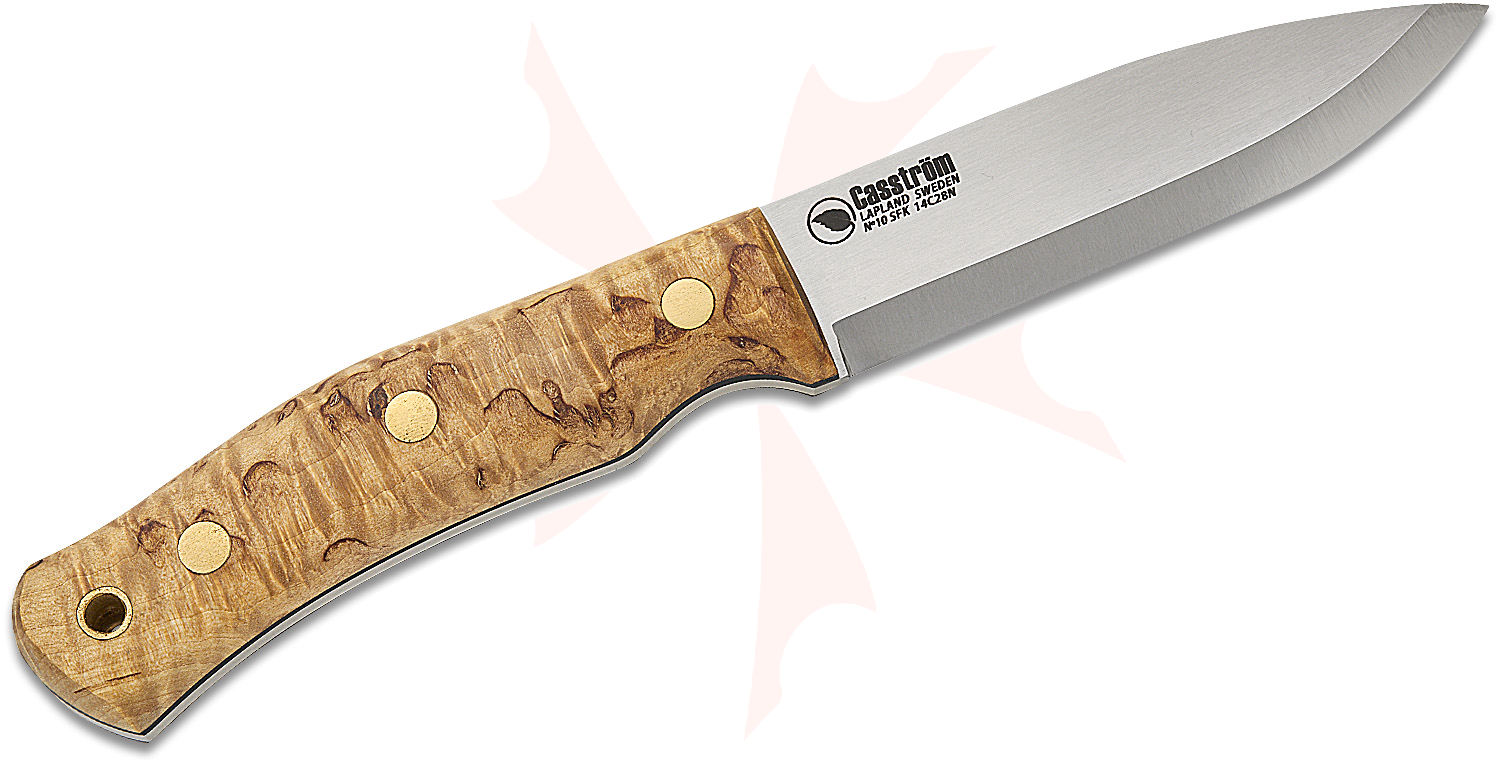 Casstrom Sweden No. 10 SFK Fixed Blade Knife 4" 14C28N Scandi Ground ...