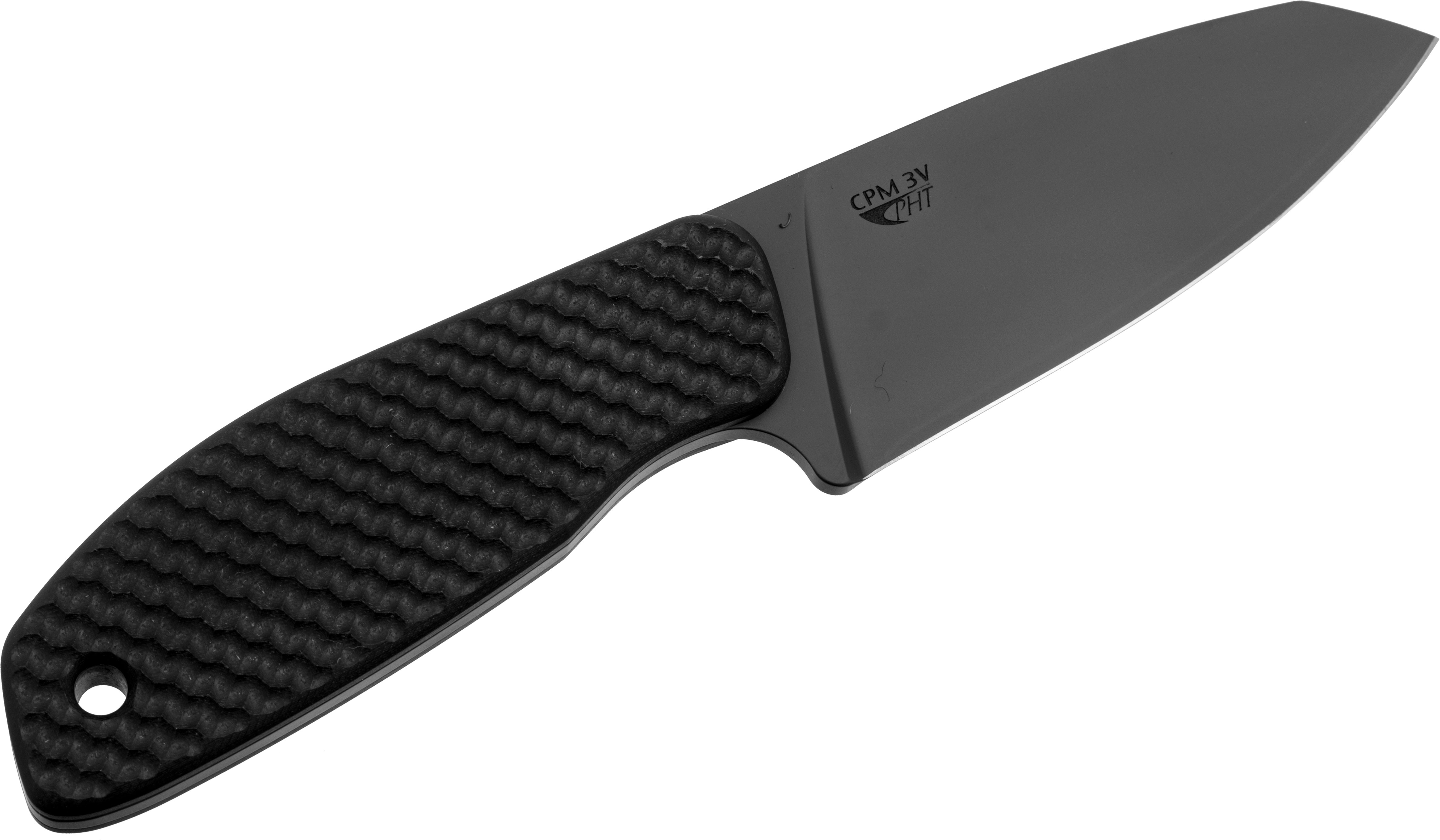Caswell Knives Custom CK-3 Utility Fixed 3.75" Black CPM-3V Sheepsfoot ...