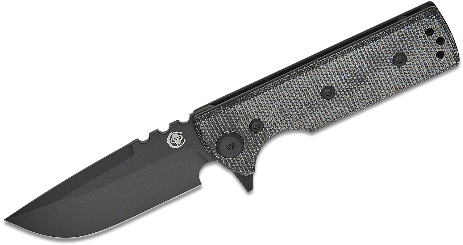 Chaves Knives TAK Blue Label Liner Lock Flipper Knife 2.75" Elmax Black ...