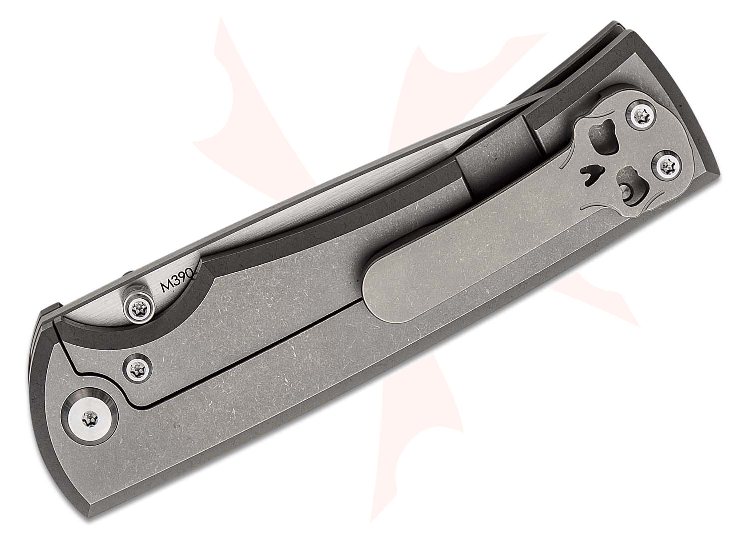Chaves Knives Liberation 229 Folding Knife 3.625" M390 Belt Satin Drop ...