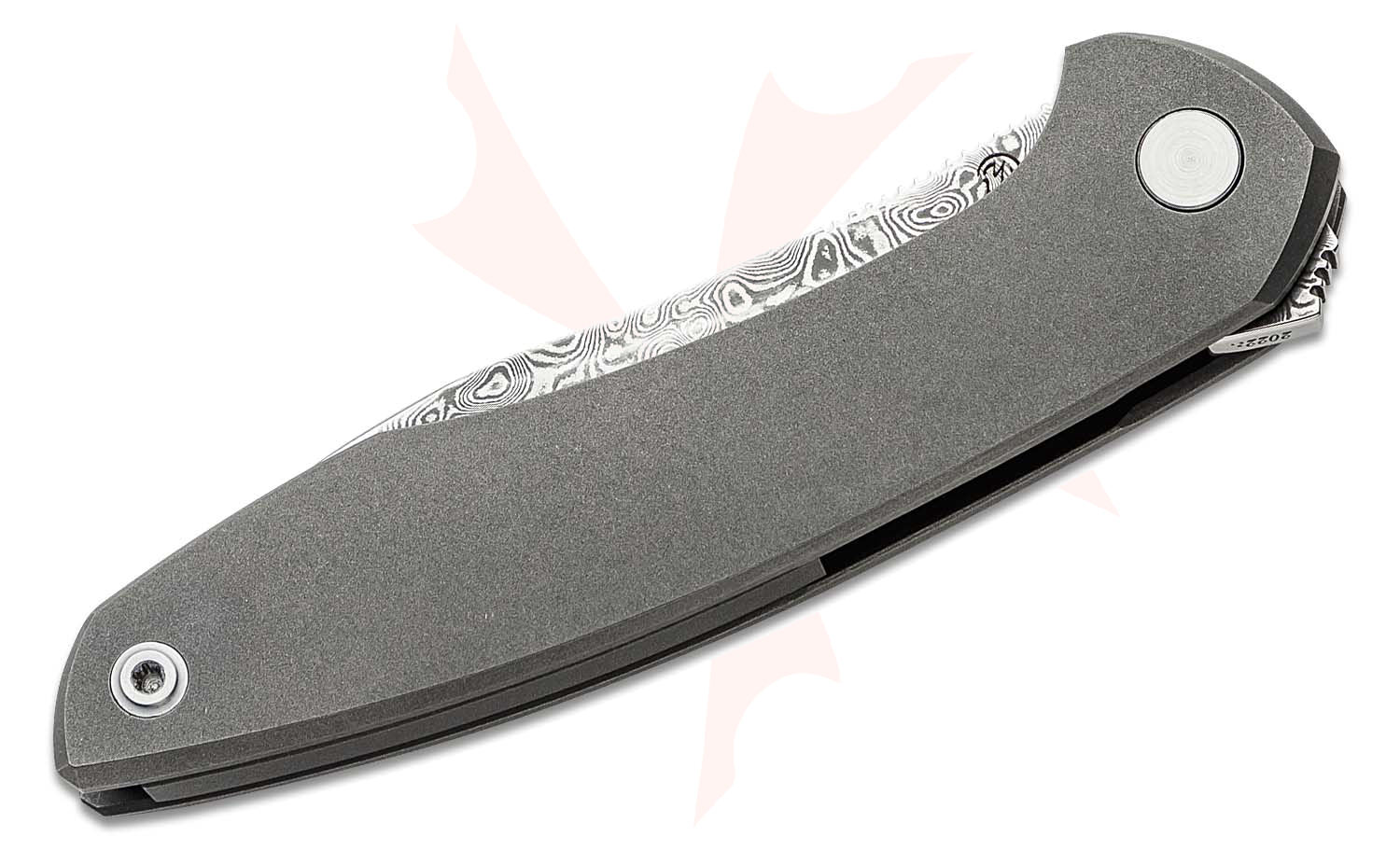 Cheburkov Workshop Russian Mini Flipper Knife 3.125" Damascus ...