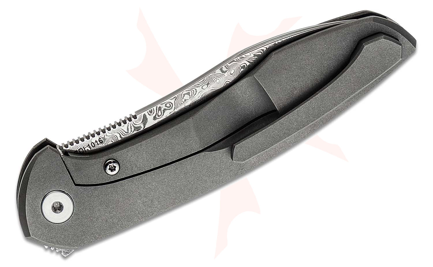 Cheburkov Workshop Russian Mini Flipper Knife 3.125" Damascus ...