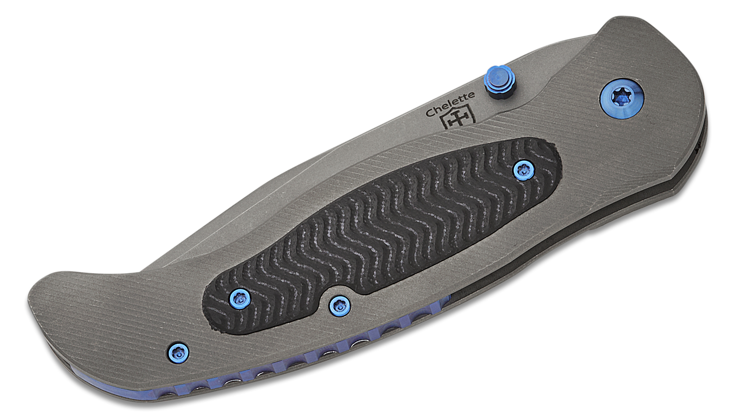 Chelette Knives Custom V1 Folding Knife 3.625" CPM-MagnaCut Blasted ...