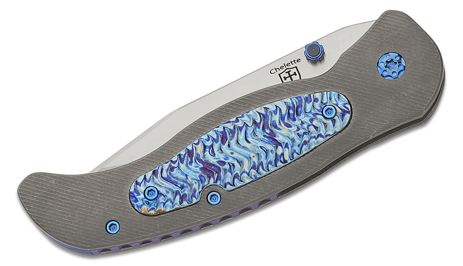 Chelette Knives Custom V1 Folding Knife 3.625" CPM-MagnaCut Satin Clip ...