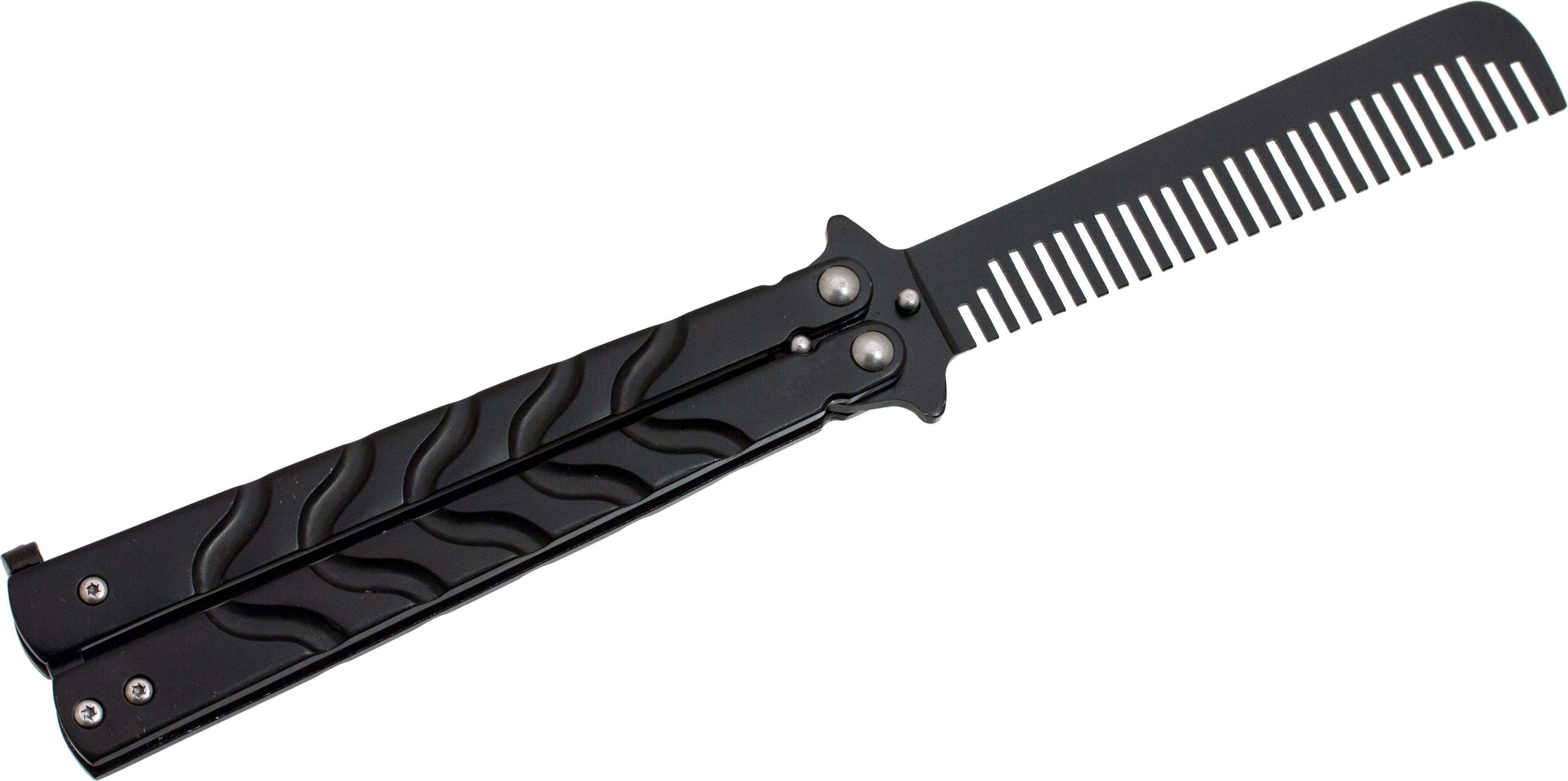 GenPro Balisong Butterfly Comb Trainer, 5" Closed, Matte Black ...