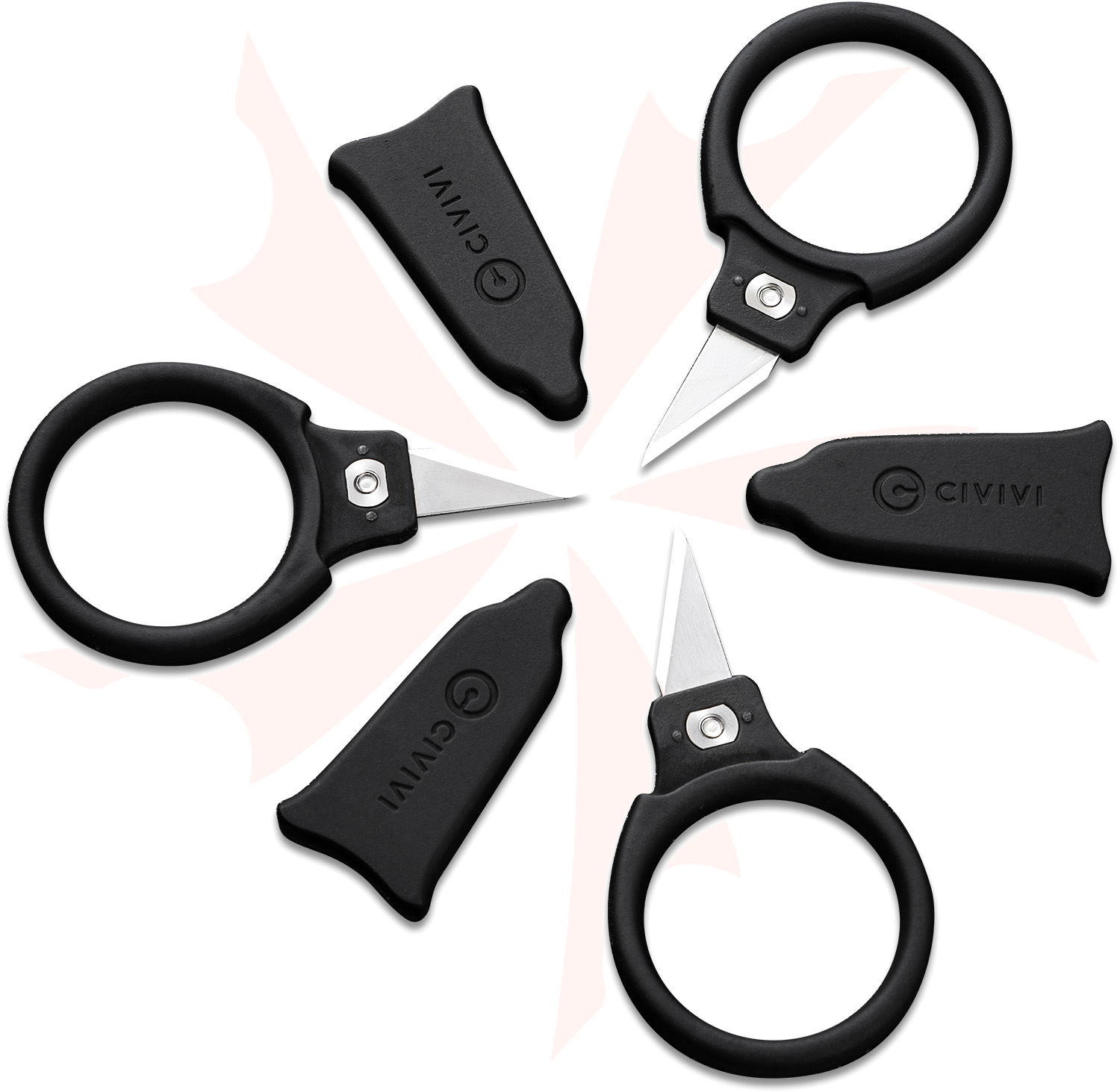 CIVIVI Knives Quick Snip Fixed Ring Neck Knife 3-Pack Set 0.68" 6Cr12 ...