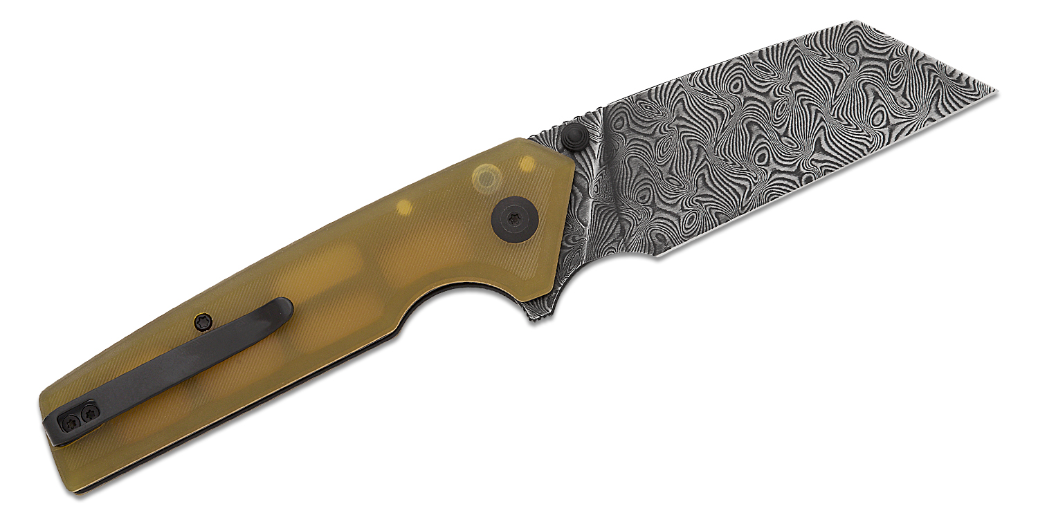 CIVIVI Knives Amirite Button Lock Flipper Knife 3.48" Damascus Modified ...