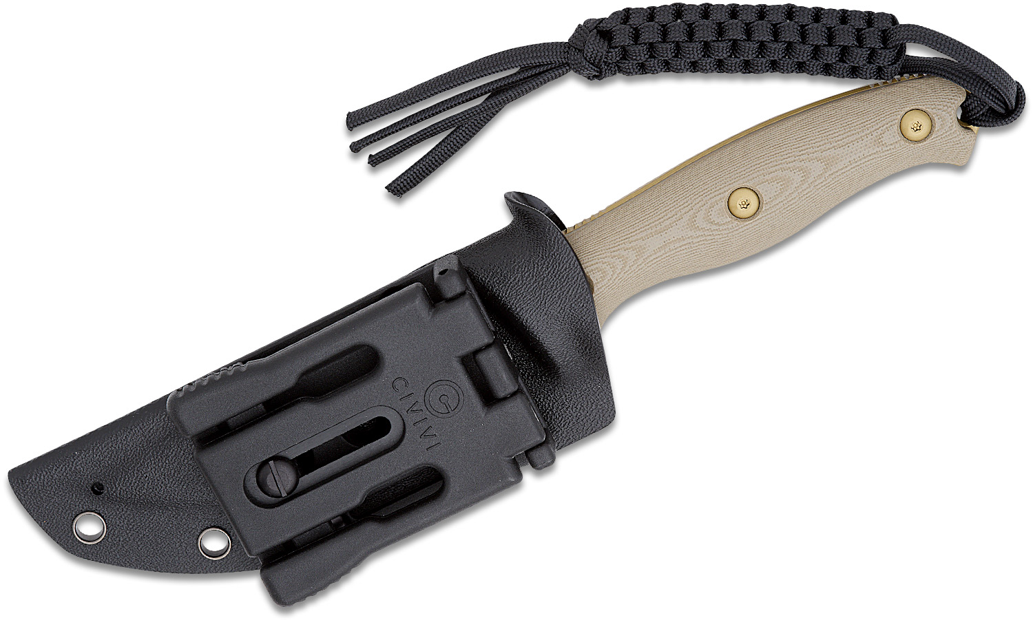 CIVIVI Knives Stormridge Fixed Blade Knife 3.92" Nitro-V Desert Tan ...