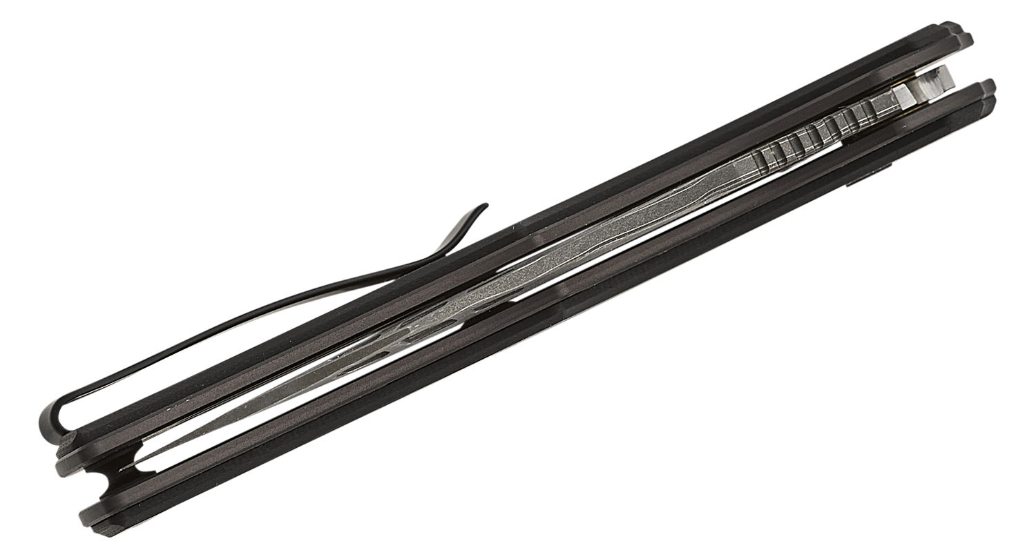 CIVIVI Knives Biophase Button Lock Flipper Knife 3.48" Damascus Clip ...