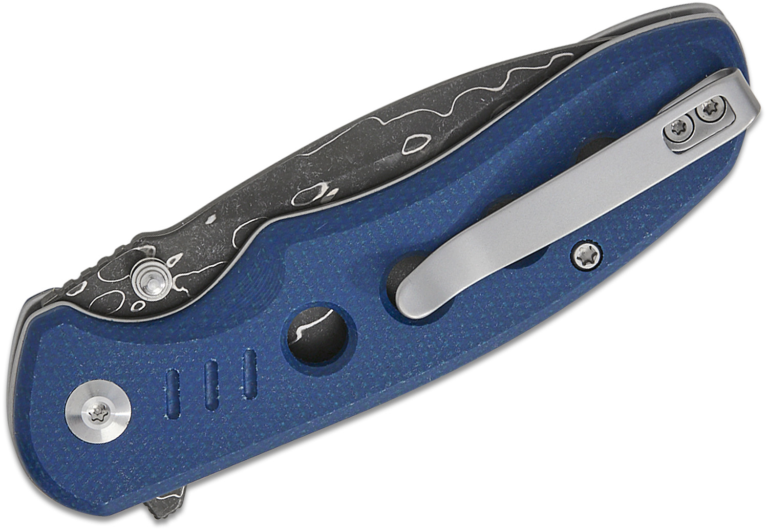 CIVIVI Knives Triptych Button Lock Flipper Knife 2.97" Damascus ...