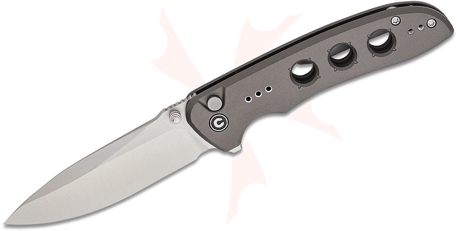 CIVIVI Knives Hyperpulse Button Lock Flipper Knife 3.5" 14C28N Satin ...