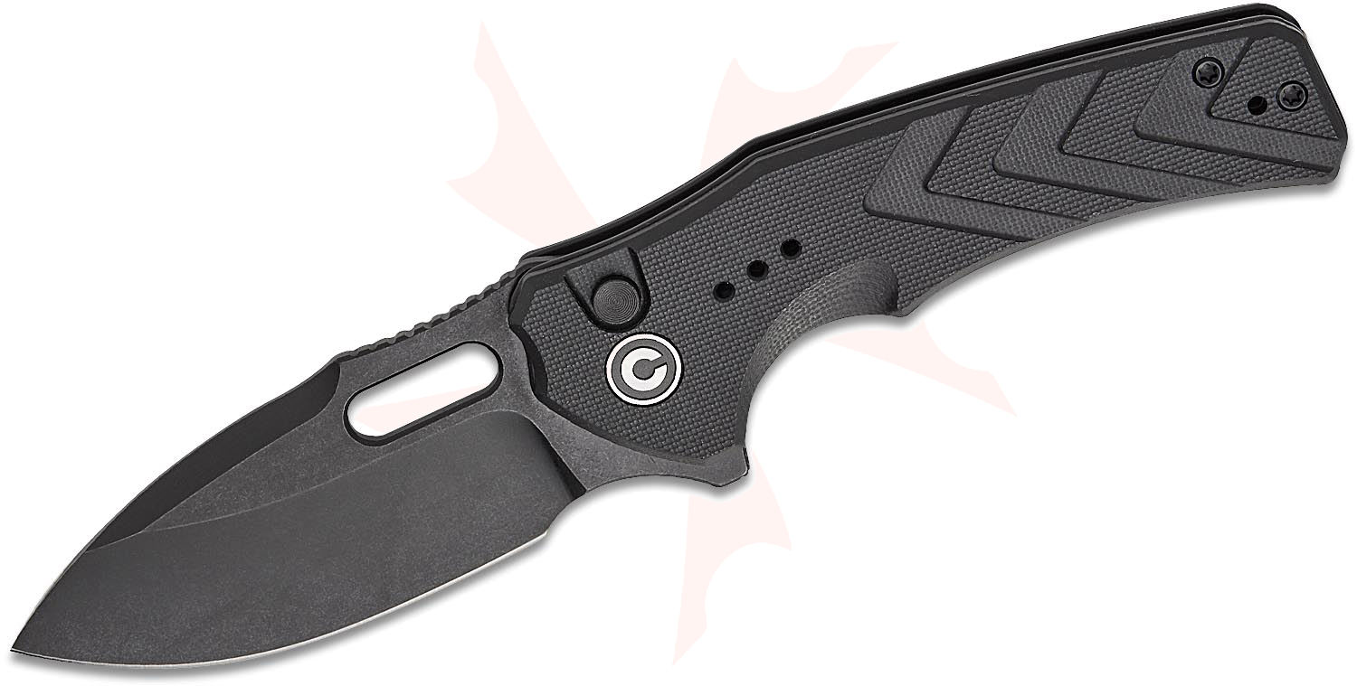 CIVIVI Knives Vexron Button Lock Flipper Knife 2.98" 14C28N Black ...