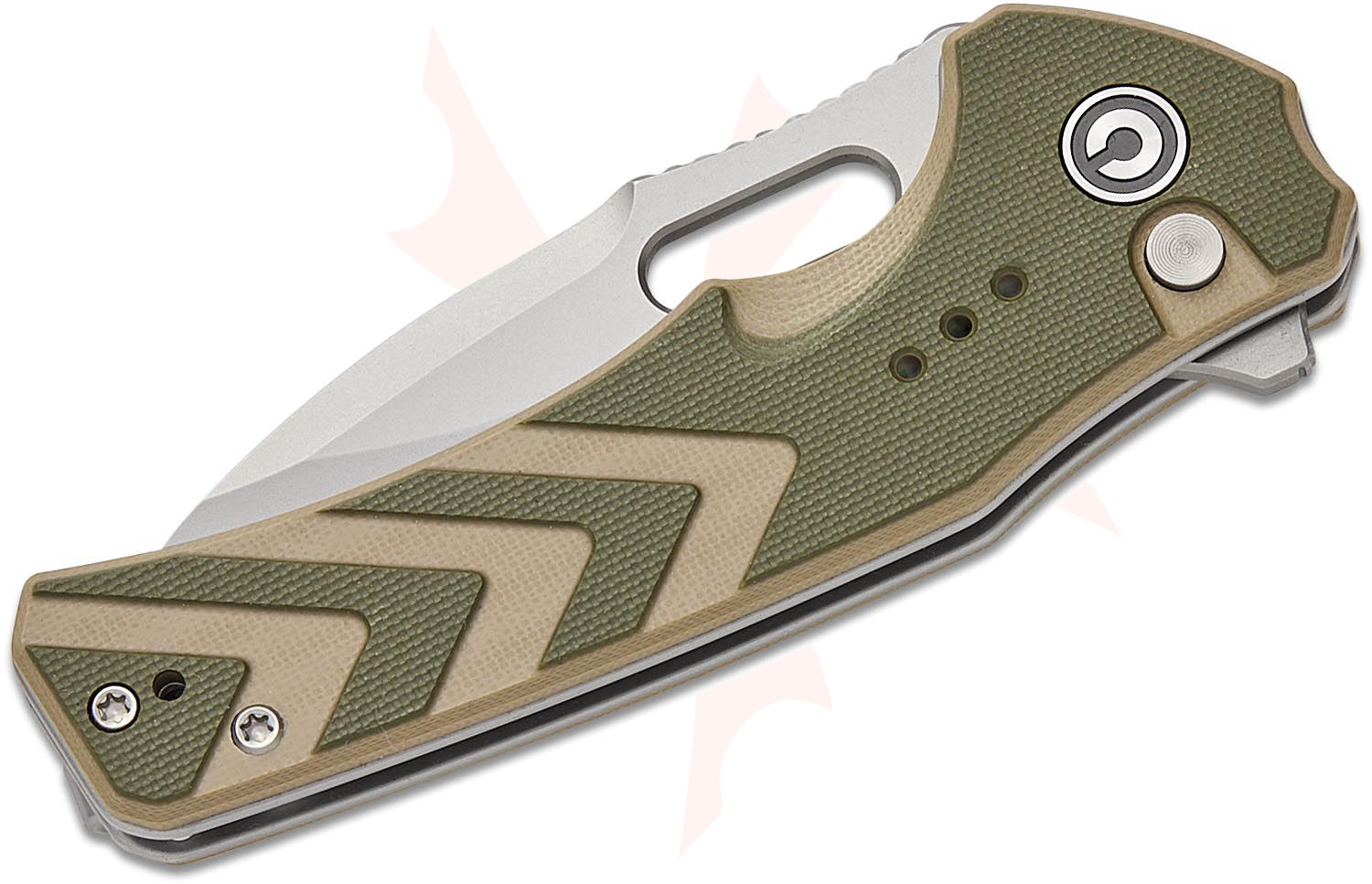 CIVIVI Knives Vexron Button Lock Flipper Knife 2.98" 14C28N Stonewashed ...
