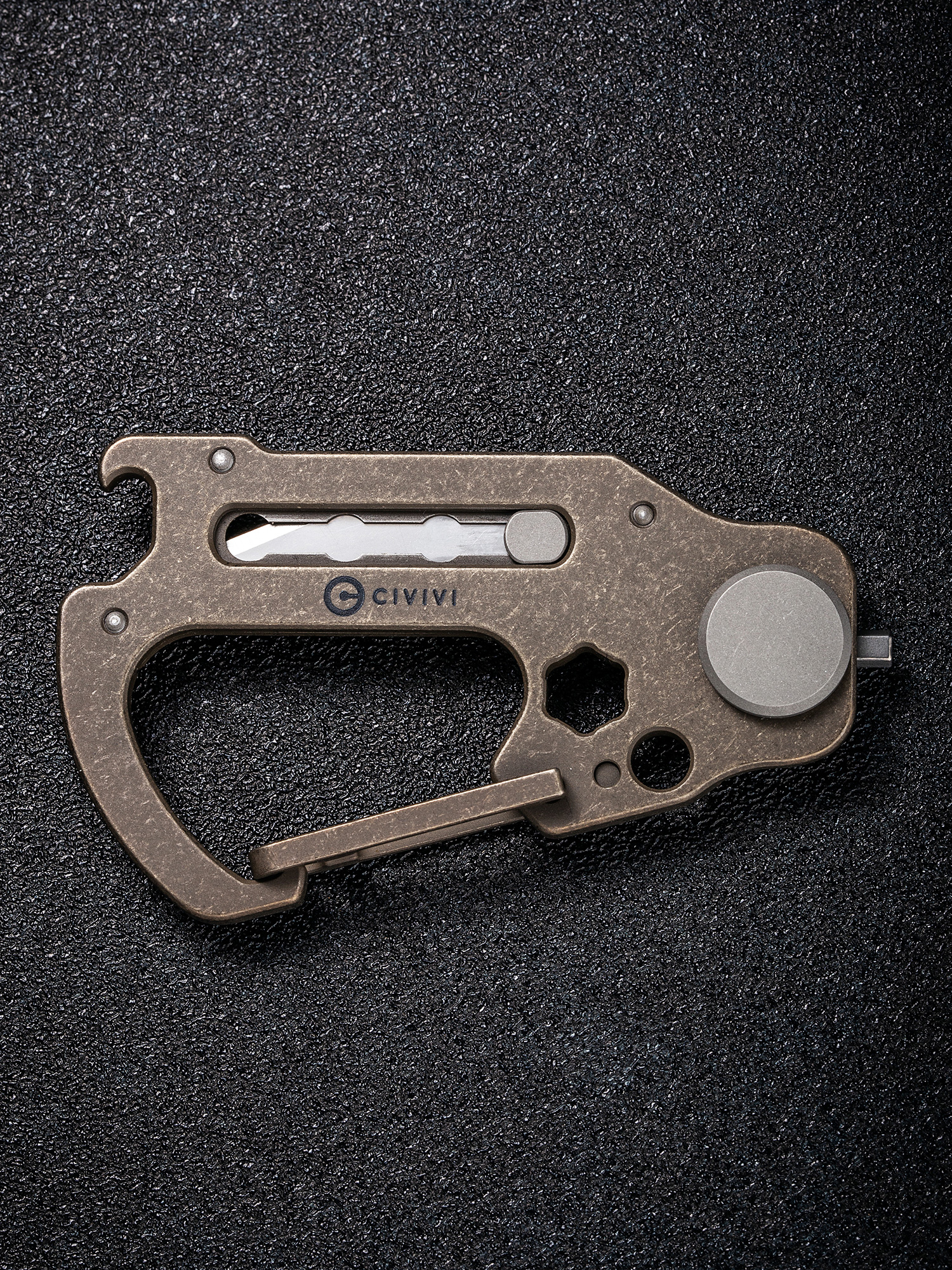 CIVIVI Knives C20045-2 Polymorph Carabiner Retractable Blade Utility ...