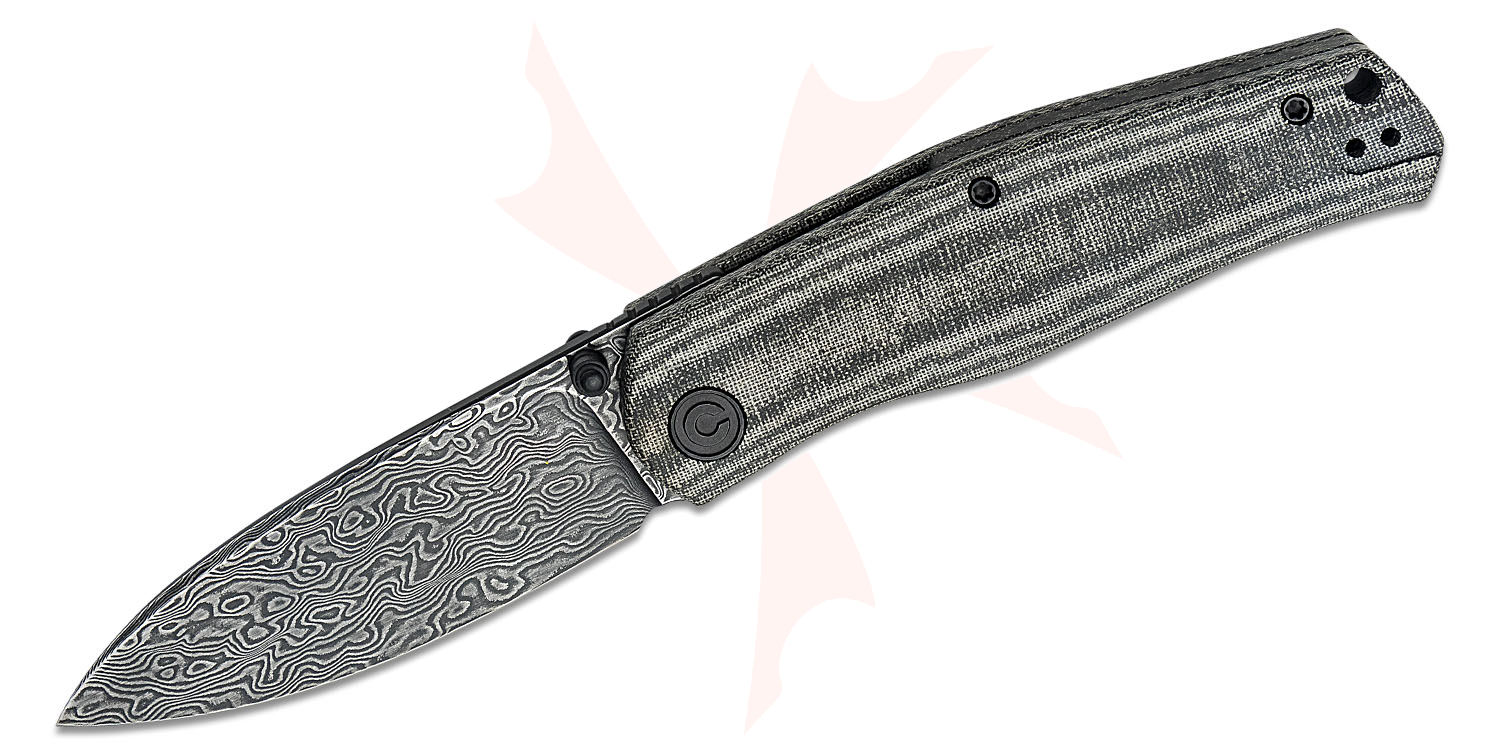 CIVIVI Knives Ray Laconico Sokoke Front Flipper Knife 3.35" Damascus ...