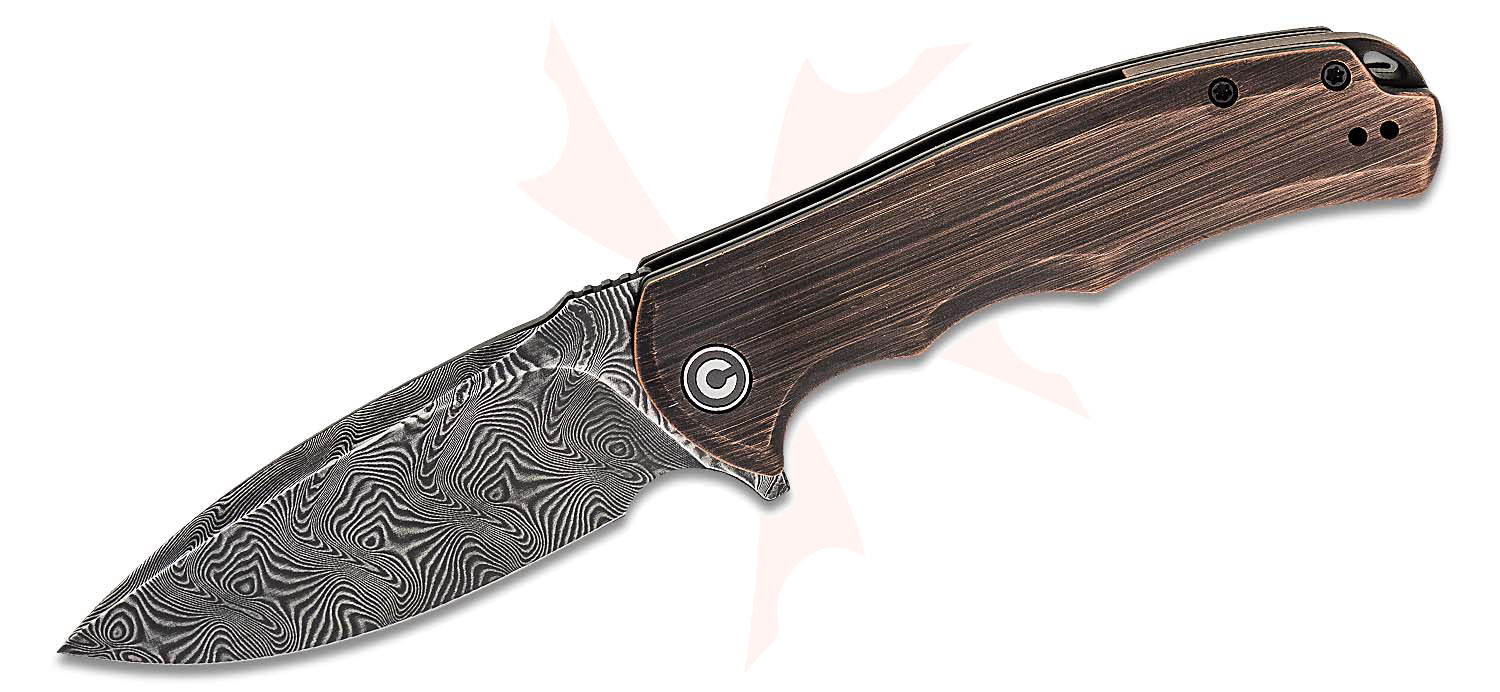 CIVIVI Knives C803DS-3 Praxis Flipper Knife 3.75" Damascus Drop Point ...