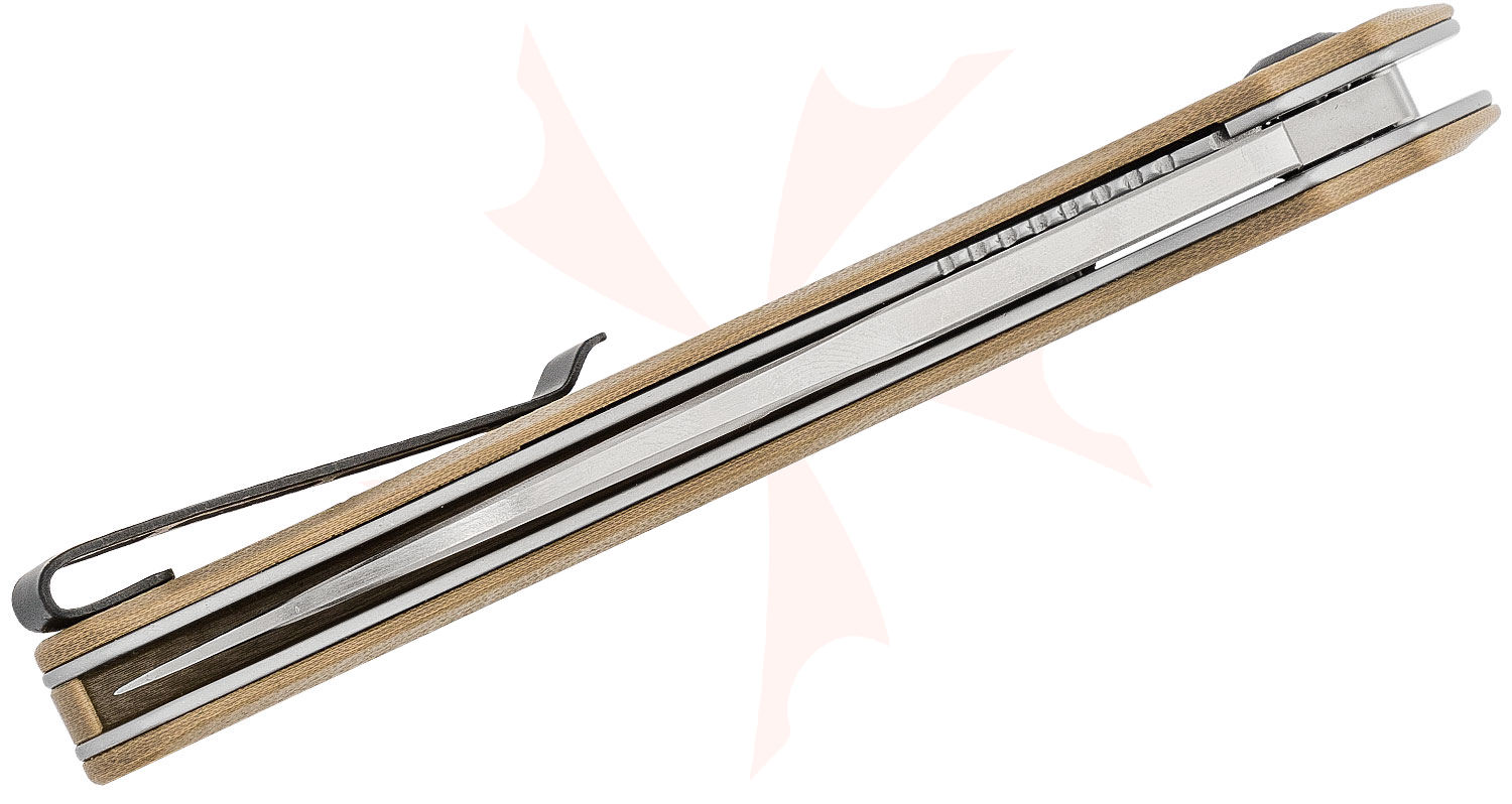 CIVIVI Knives C915B Vexer Flipper Knife 3.96" D2 Satin Spear Point, Tan ...