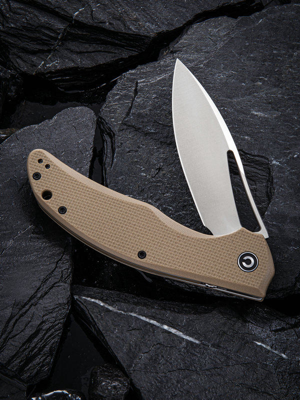 CIVIVI Knives C915B Vexer Flipper Knife 3.96" D2 Satin Spear Point, Tan ...