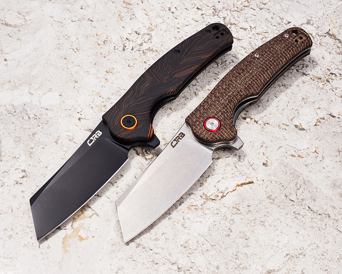 CJRB Cutlery Crag Flipper Knife 3.43" D2 Black Modified Sheepsfoot ...