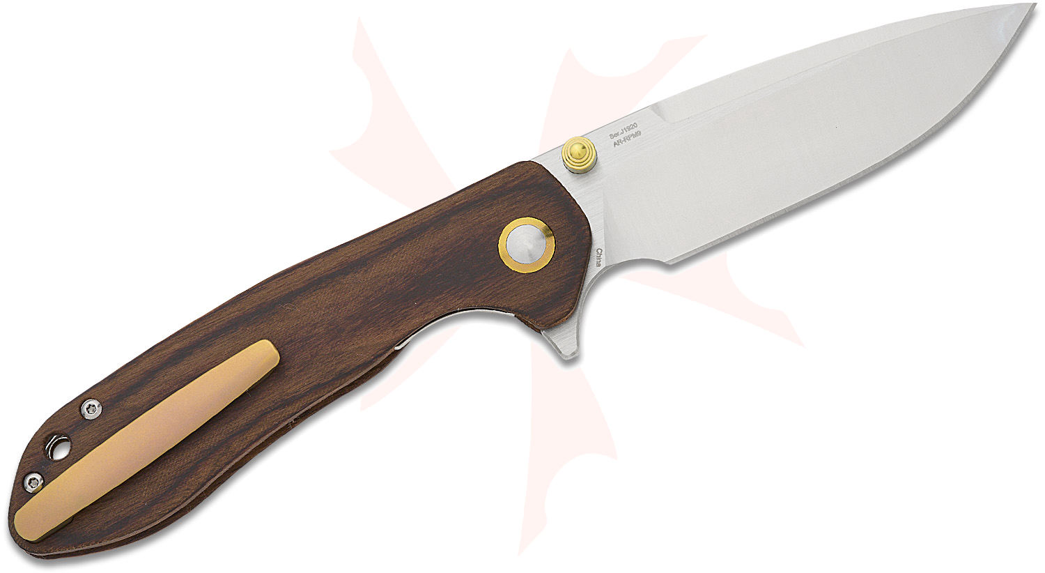 CJRB Cutlery Scoria Flipper Knife 3.48" AR-RPM9 Satin Drop Point Blade ...