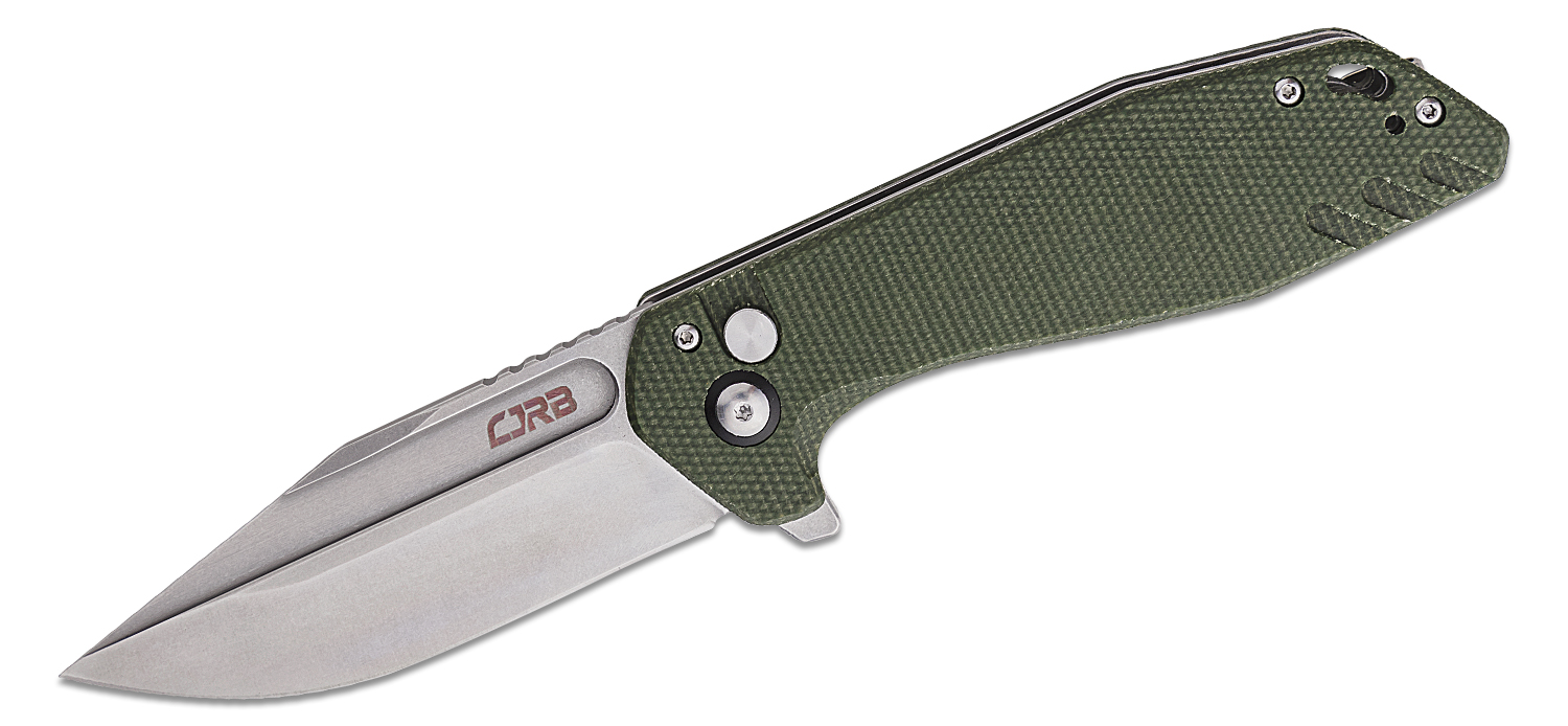 CJRB Cutlery Riff Flipper Knife 3.47" AR-RPM9 Stonewashed Clip Point ...
