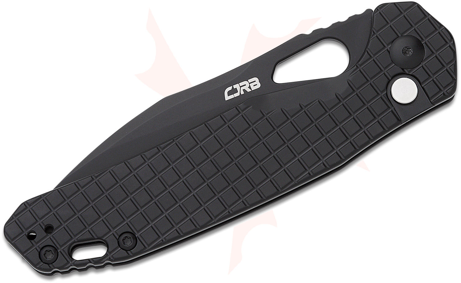 CJRB Cutlery Frack Button Lock Folding Knife 3.9" AR-RPM9 Black Drop ...