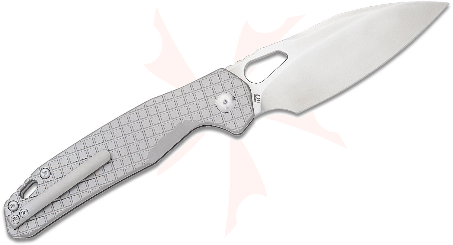 CJRB Cutlery Frack Button Lock Folding Knife 3.9" S90V Sand Polished ...