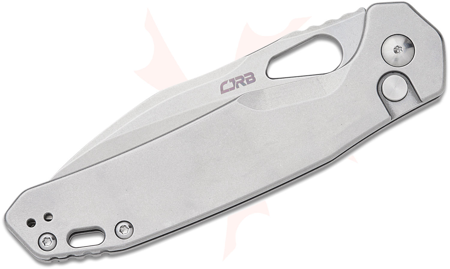 CJRB Cutlery Frack Button Lock Folding Knife 3.9" AR-RPM9 Stonewashed Drop Point Blade ...